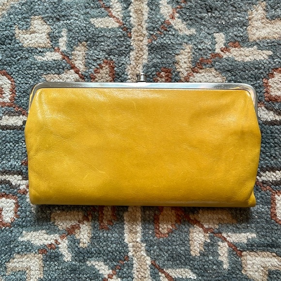 HOBO | Bags | Hobo International Lauren Clutch Wallet In Yellow Gold ...